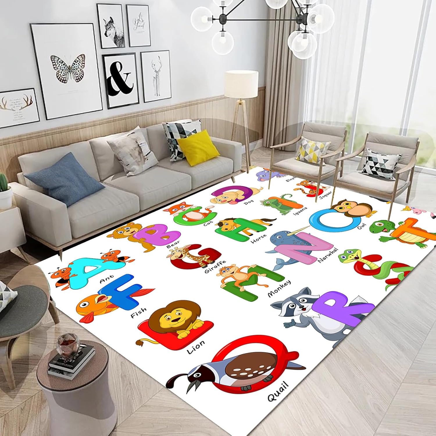 Amazon.com: ABC Rugs for Kids Playroom Alphabet Rug for Toddlers ...