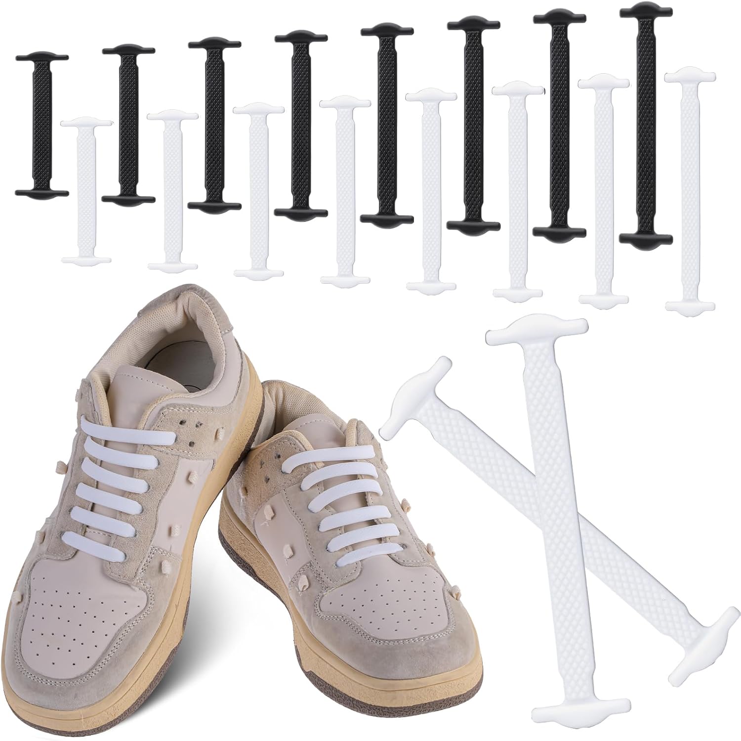Amazon.com: WLLHYF 2 Sets No Tie Shoe Laces Elastic Rubber Tieless ...
