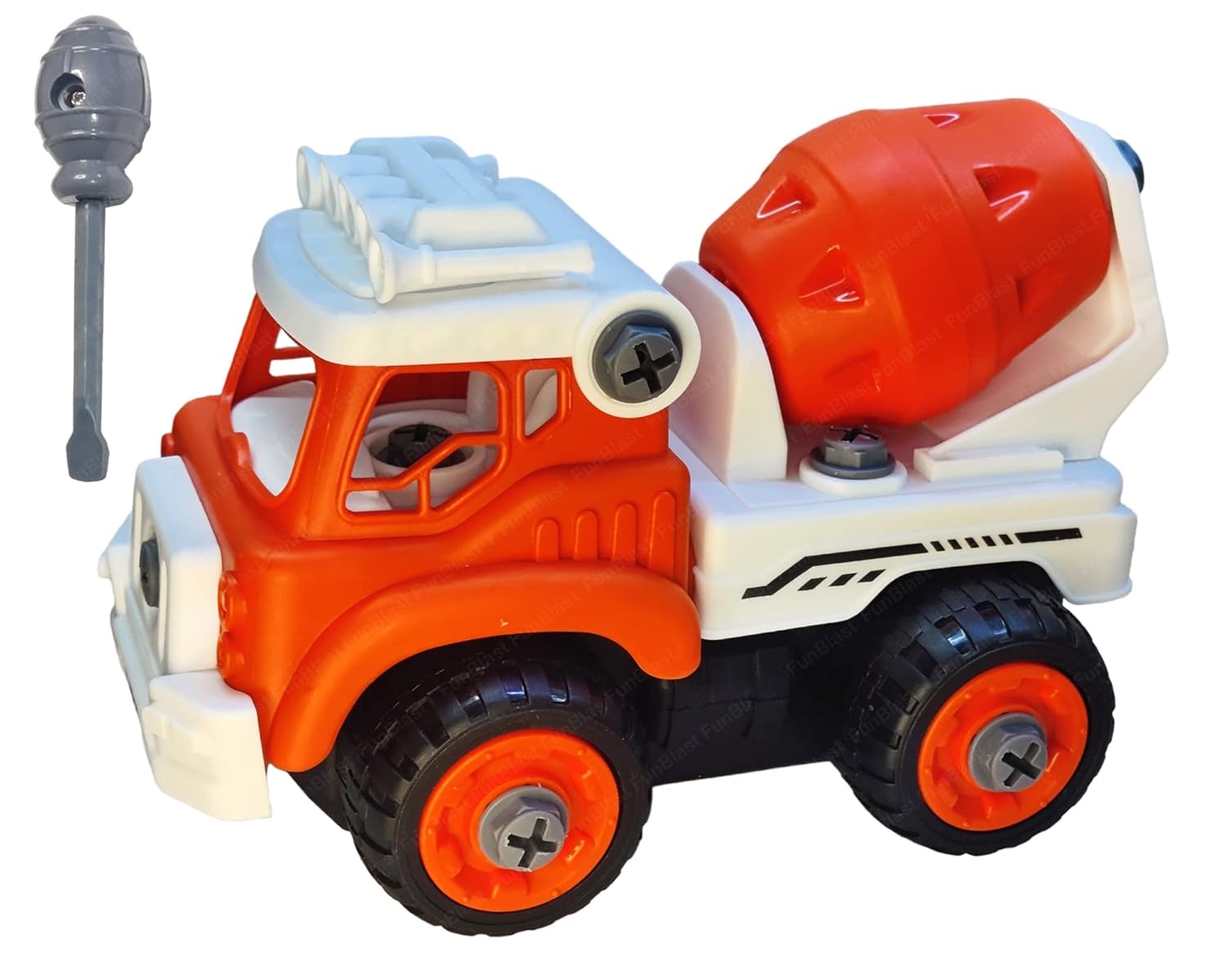 FunBlast Cement Mixer Truck Construction Building Toy - DIY Assembling ...