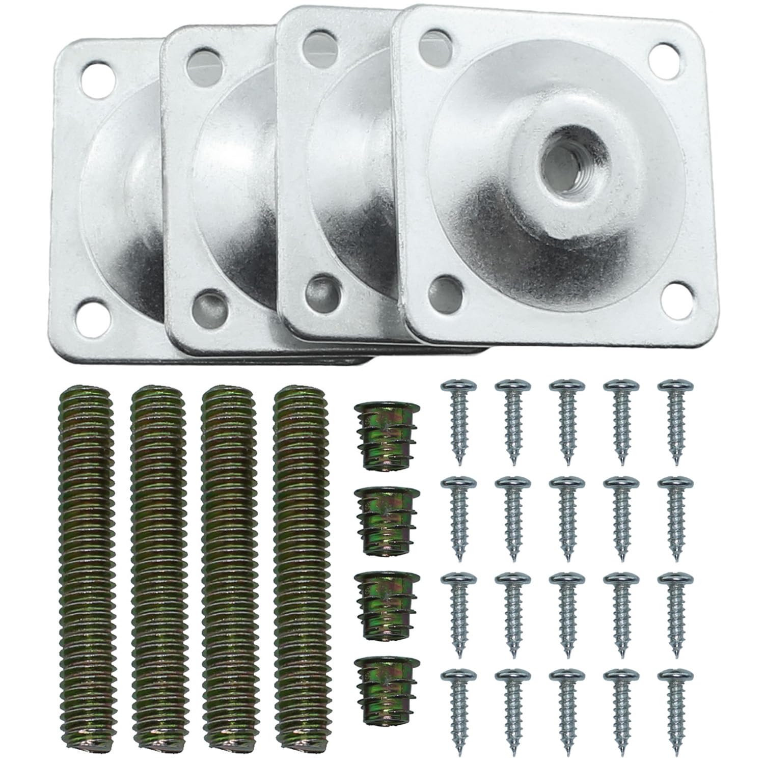 Amazon.com: Bxian Set of 4 Furniture Leg Fixing T Plate 9 Degrees Leg ...