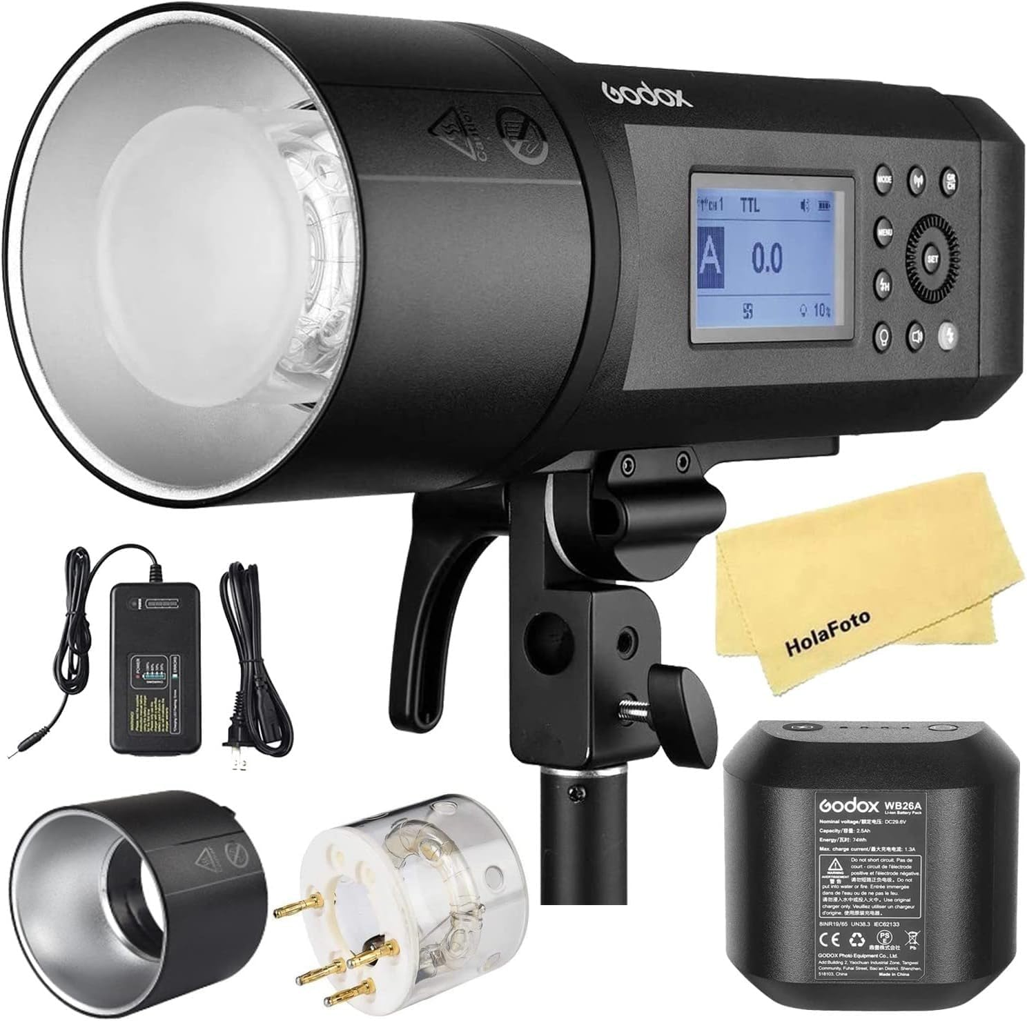 Godox AD600Pro II 600W Freiluft-Blitz, 40w Stil-Licht, 28,8V 2600mAh ...