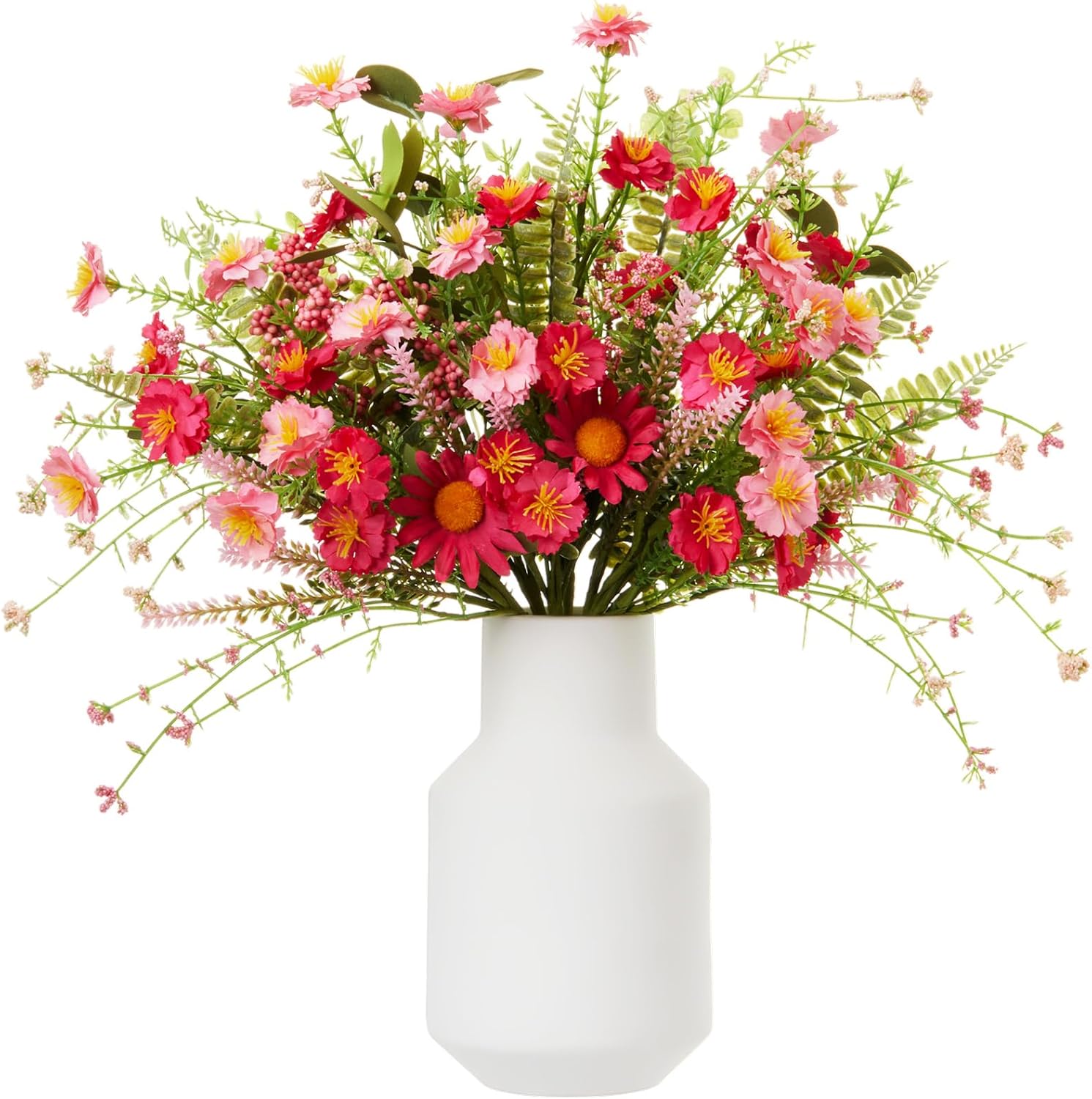 Amazon.com: Sosation 8 Bundles Spring Artificial Wildflower Bouquets ...