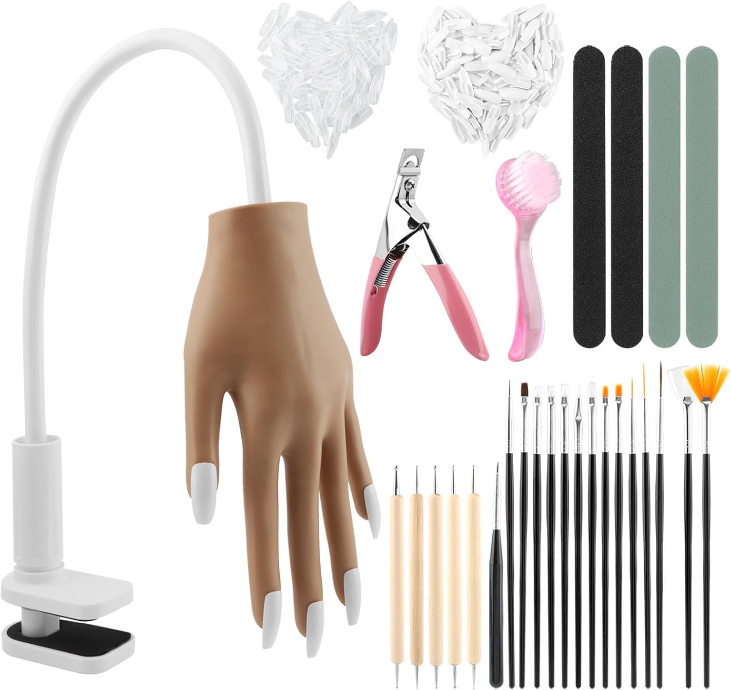 Amazon.com: Loyanger Practice Hand for Acrylic Nails, Bendable Soft ...