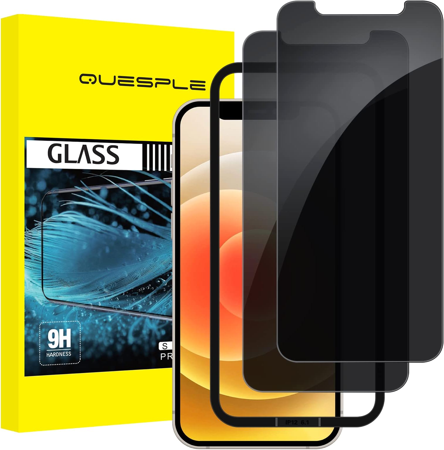 Amazon.com: Ailun Privacy Screen Protector for iPhone 12 / iPhone 12 ...