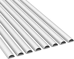 Amazon.com: D-Line Cable Raceway On-Wall Cord Cover | Grey (Pack of 8 ...