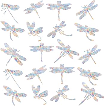 Amazon.com: Shawula 33PCS Dragonfly Window Decals for Bird Strikes ...