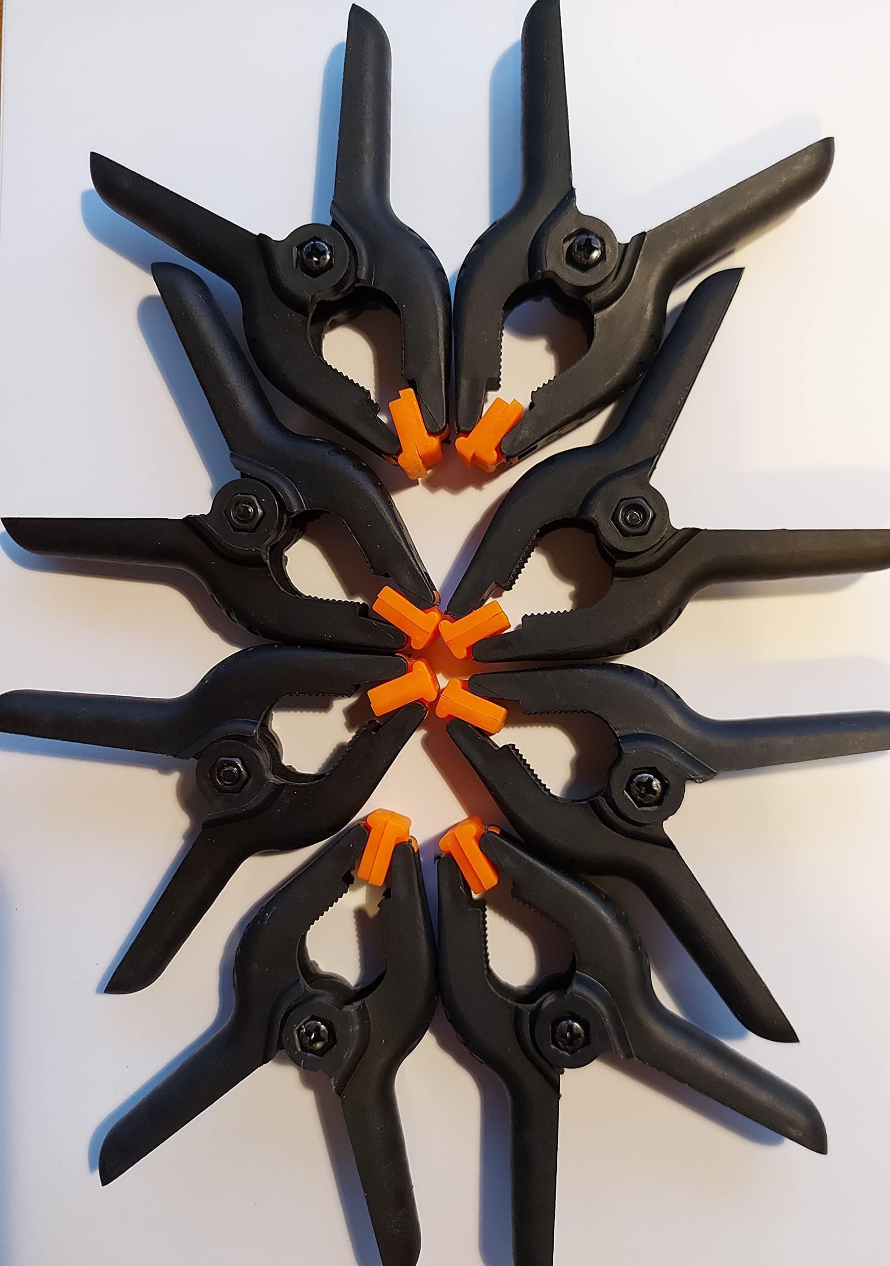 Pack of 6 Plastic Spring Grip Clamps 3 Inches Quick Grip Craft Wood ...