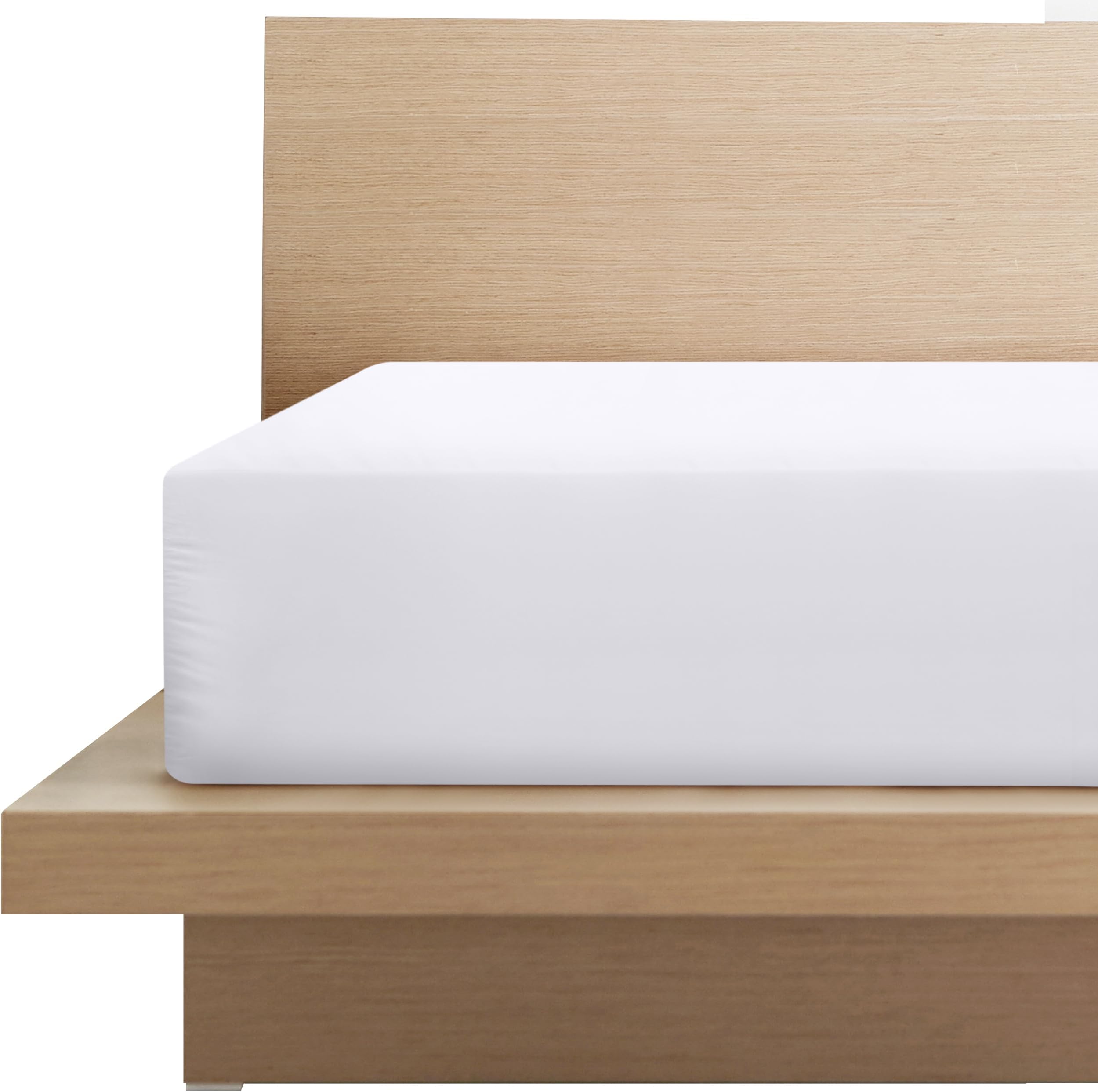 Amazon.com: CBE Cal King White Fitted Sheet - Bottom Sheet - 1 Fitted ...