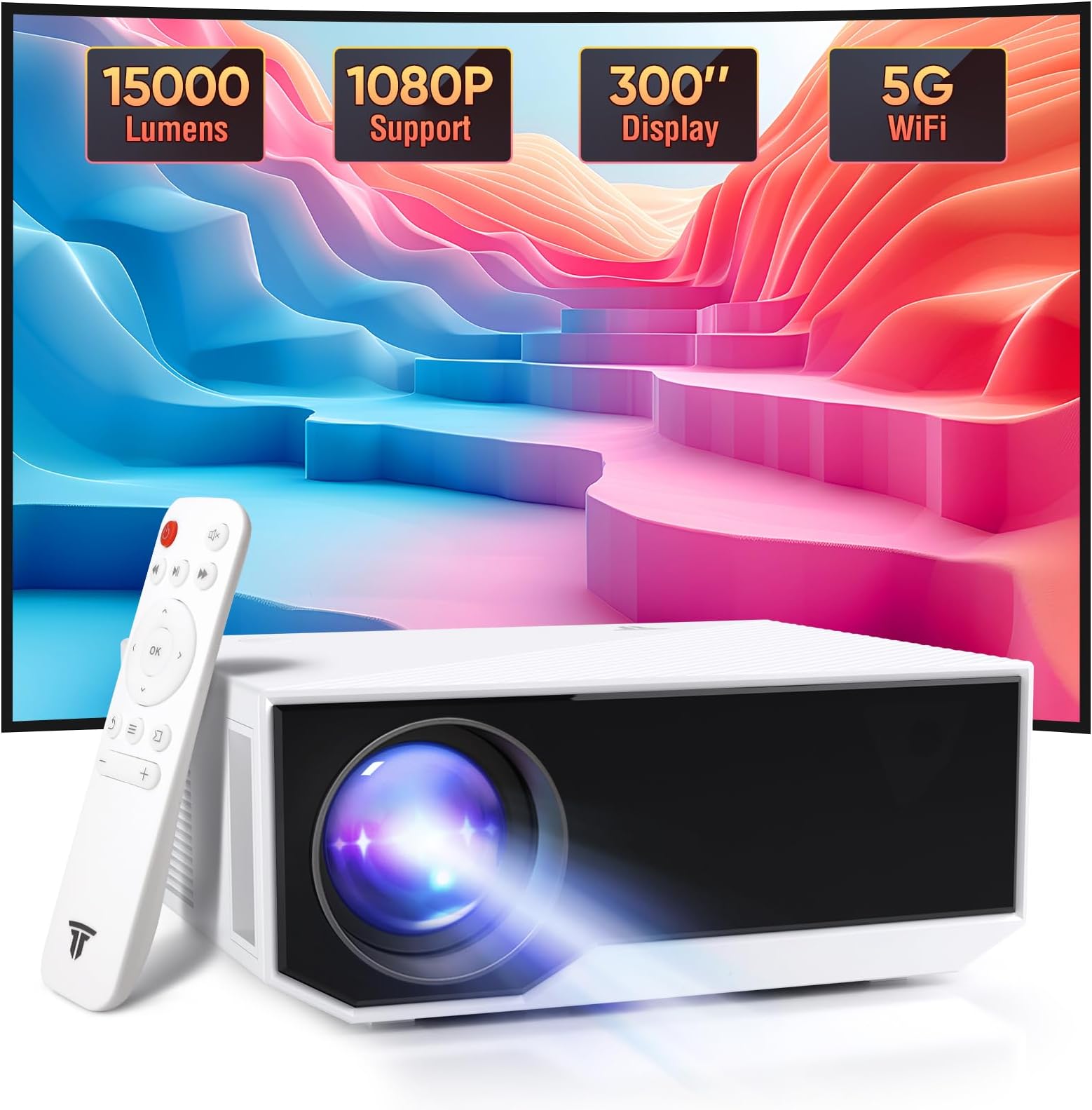 Mini Projecteur, PODOOR Videoprojecteur Native 1920 * 1080P Full HD ...