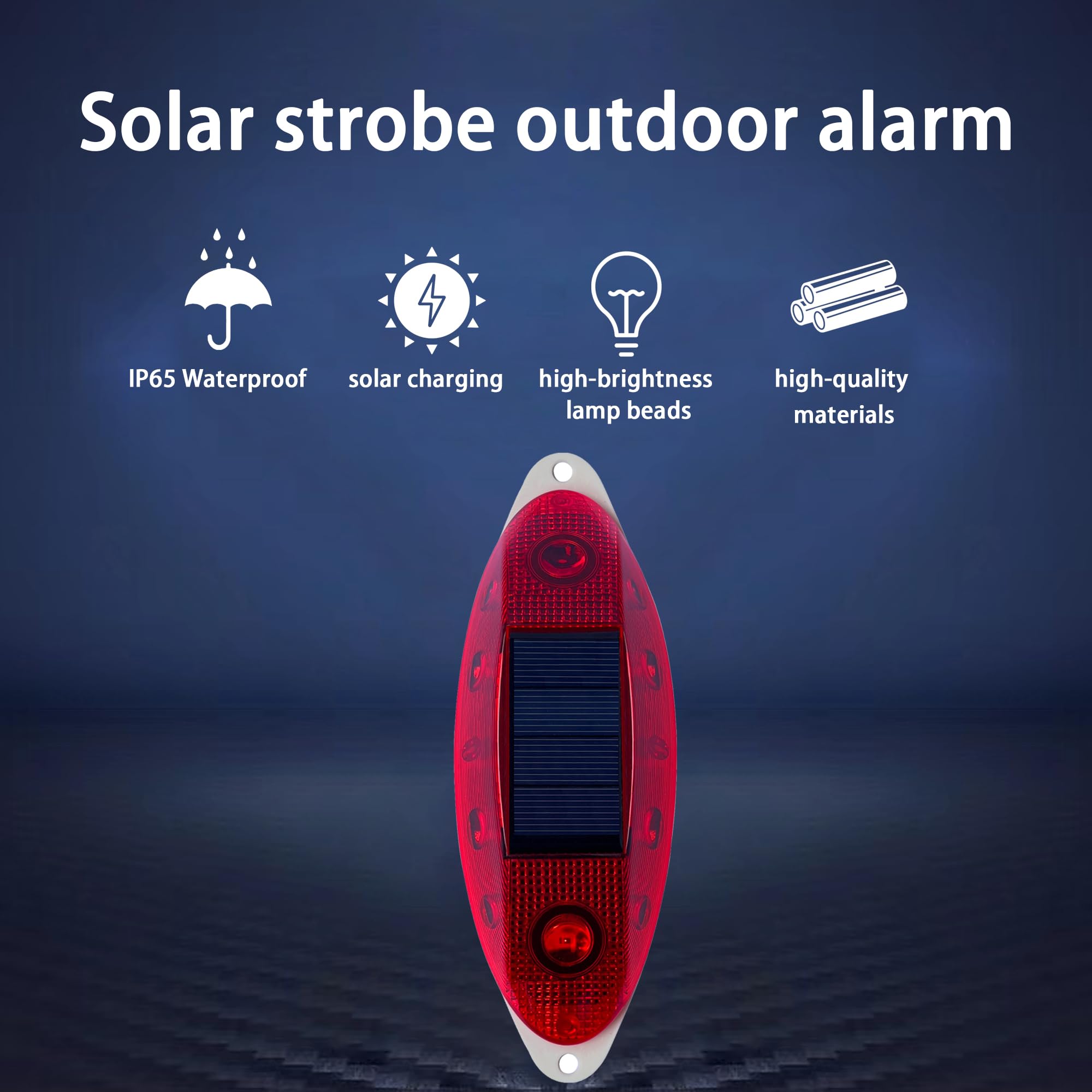 Snapklik.com : Solar Strobe Warning Light: Solar Powered Flashing ...