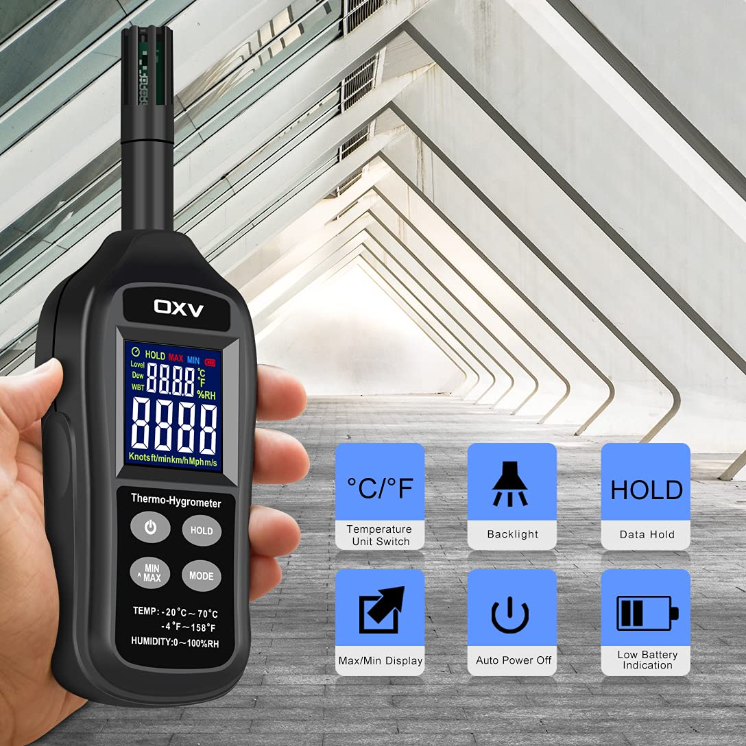 Buy OXV Thermo-Hygrometer Digital Temperature Humidity Meter ...