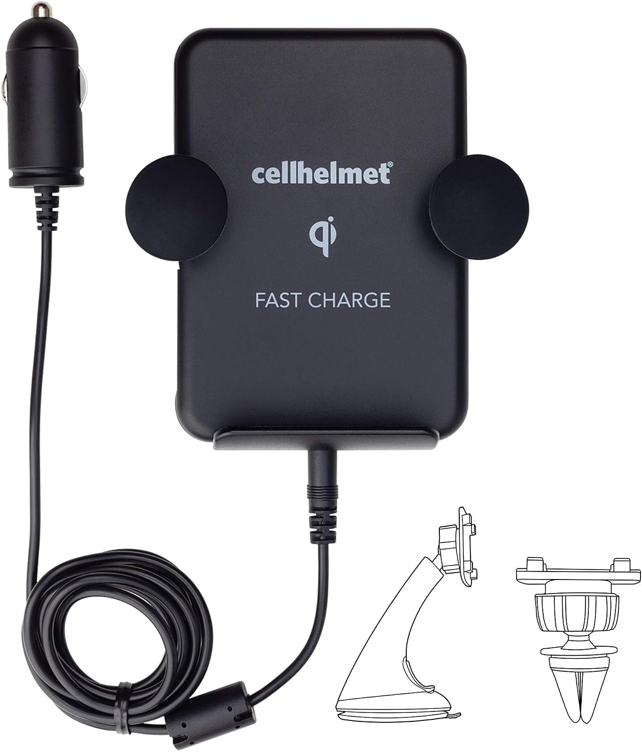 Amazon.com: cellhelmet CHFQiMOUNT 10-Watt/7.5-Watt/5-Watt Qi Wireless ...