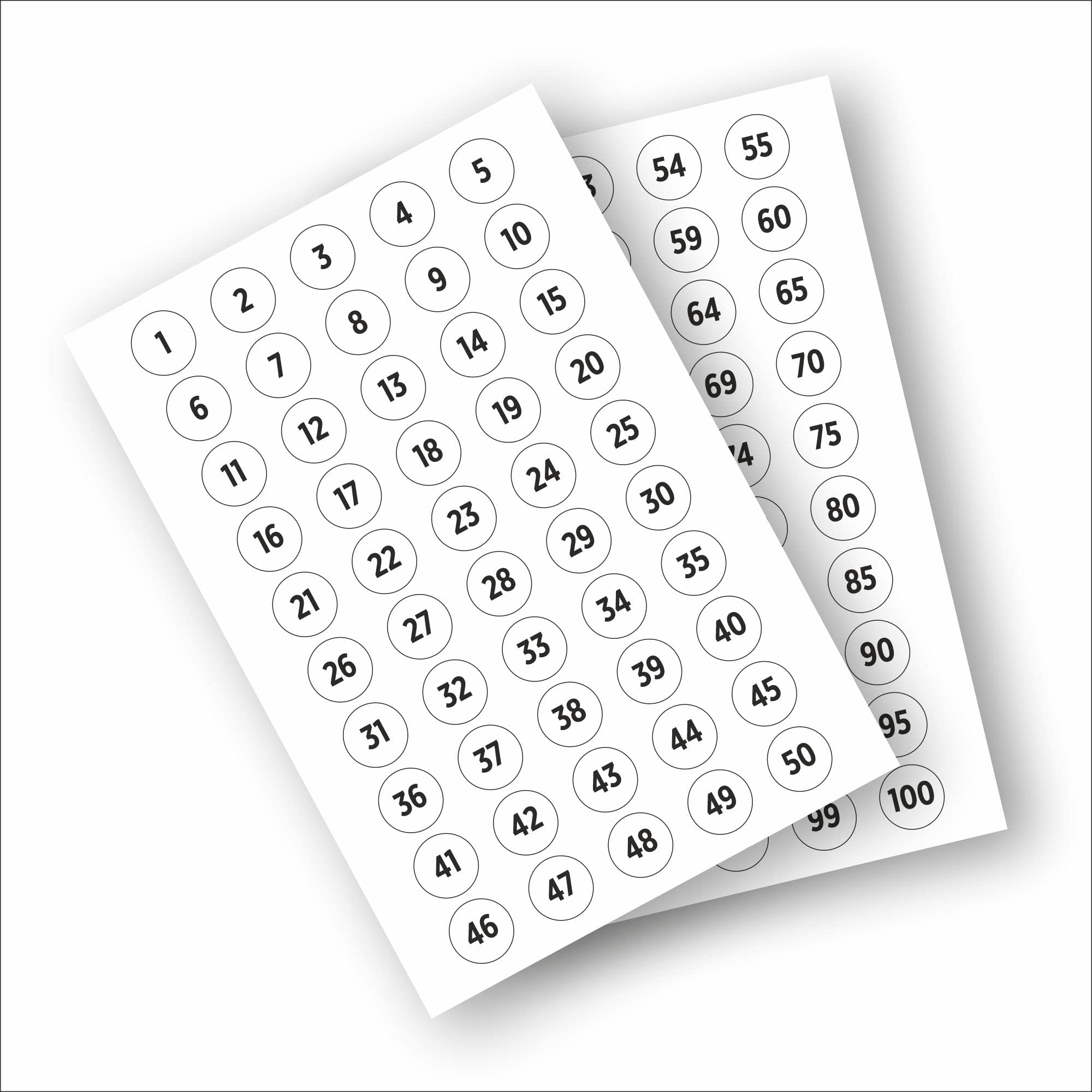Zahlenaufkleber rund, Nr. 1-30, 25mm, schwarz/weiß : Amazon.de ...
