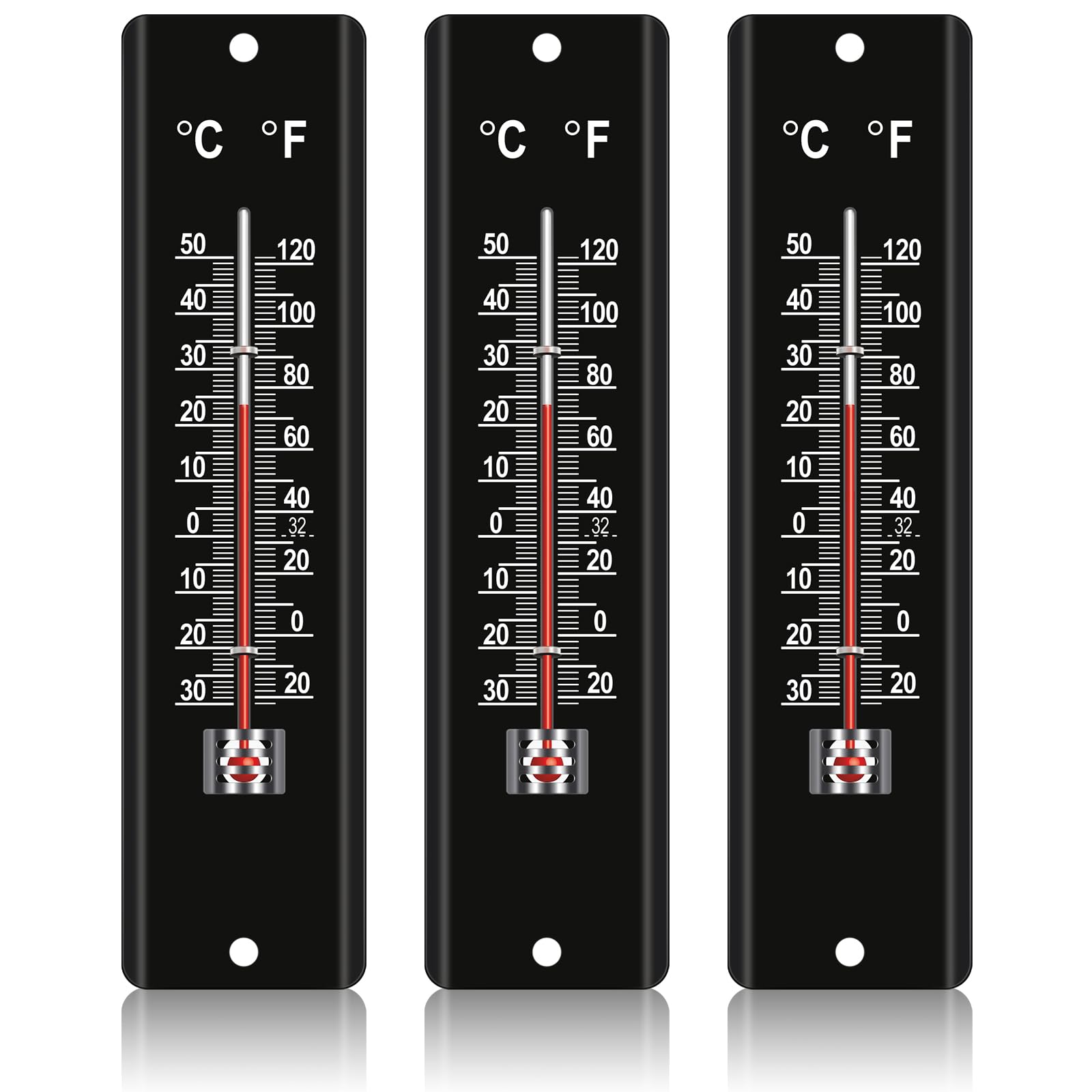 Amazon.com : Frienda 3 Pcs Wall Thermometer Indoor Large Outdoor ...