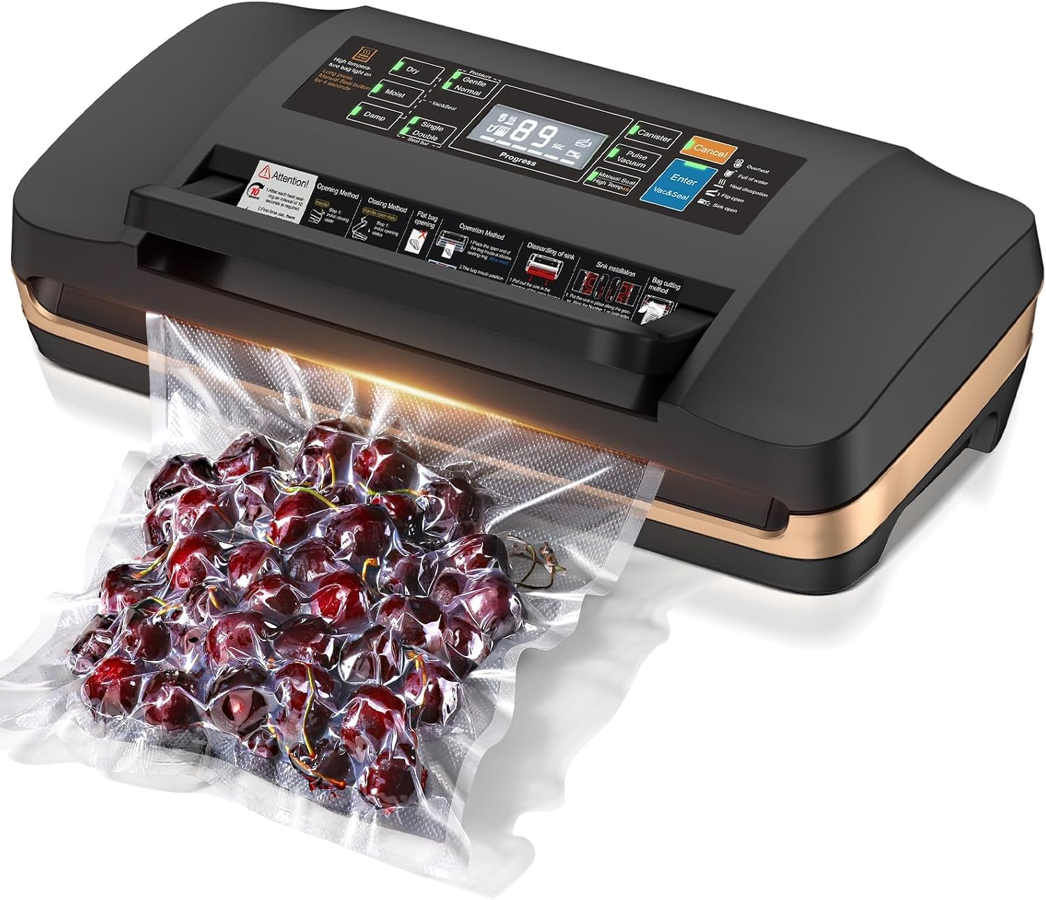 95Kpa Powerful Commercial Full Automatic Vacuum Sealer Machine, Food ...
