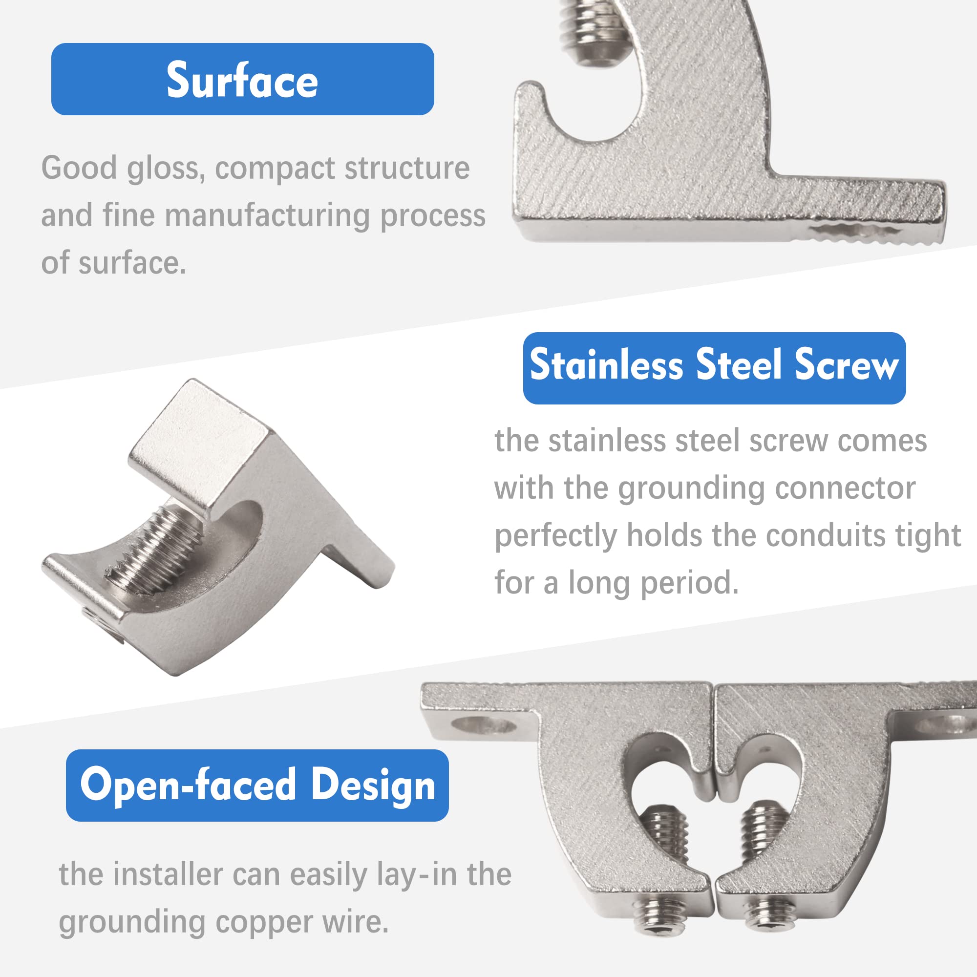 Snapklik.com : 6Pcs Grounding Lug Aluminum Lay In Connector Grounding ...