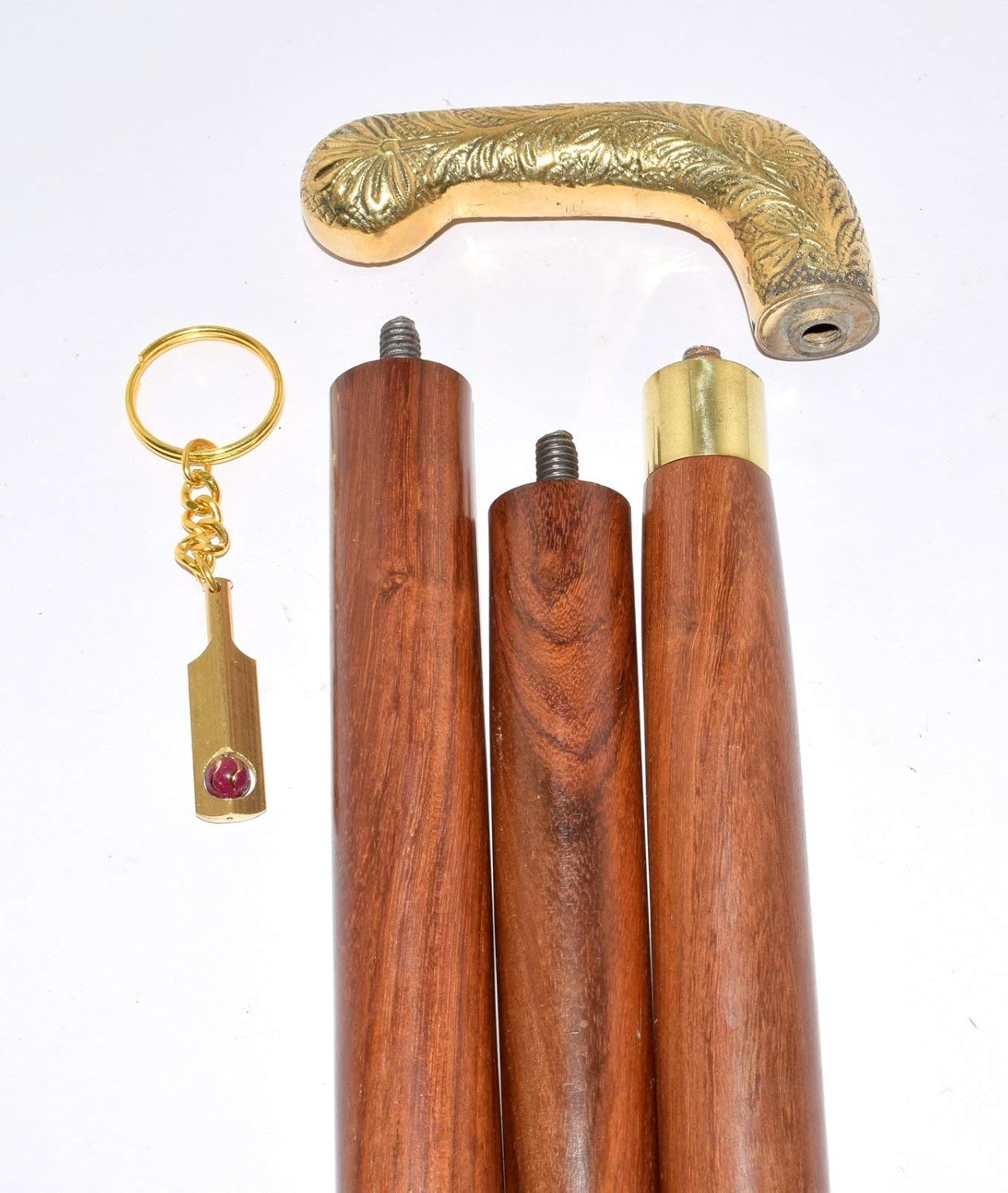 Marine Vintage Designer Brass Handle Wooden Walking Cane Stick Handmade ...