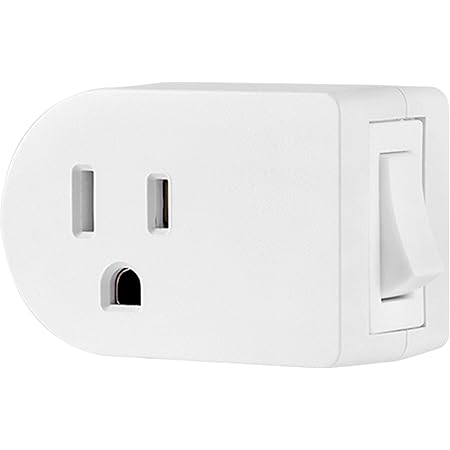GE Grounded Power Switch, Outlet Extender, 3-Prong, Easy to Install ...