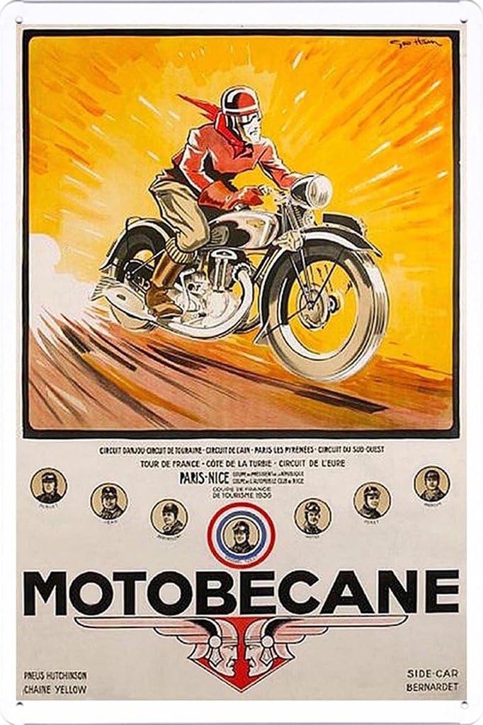 Amazon.com: Motobecane Motorcycles B 7.8"x11.8" Tin Poster Metal Plate ...