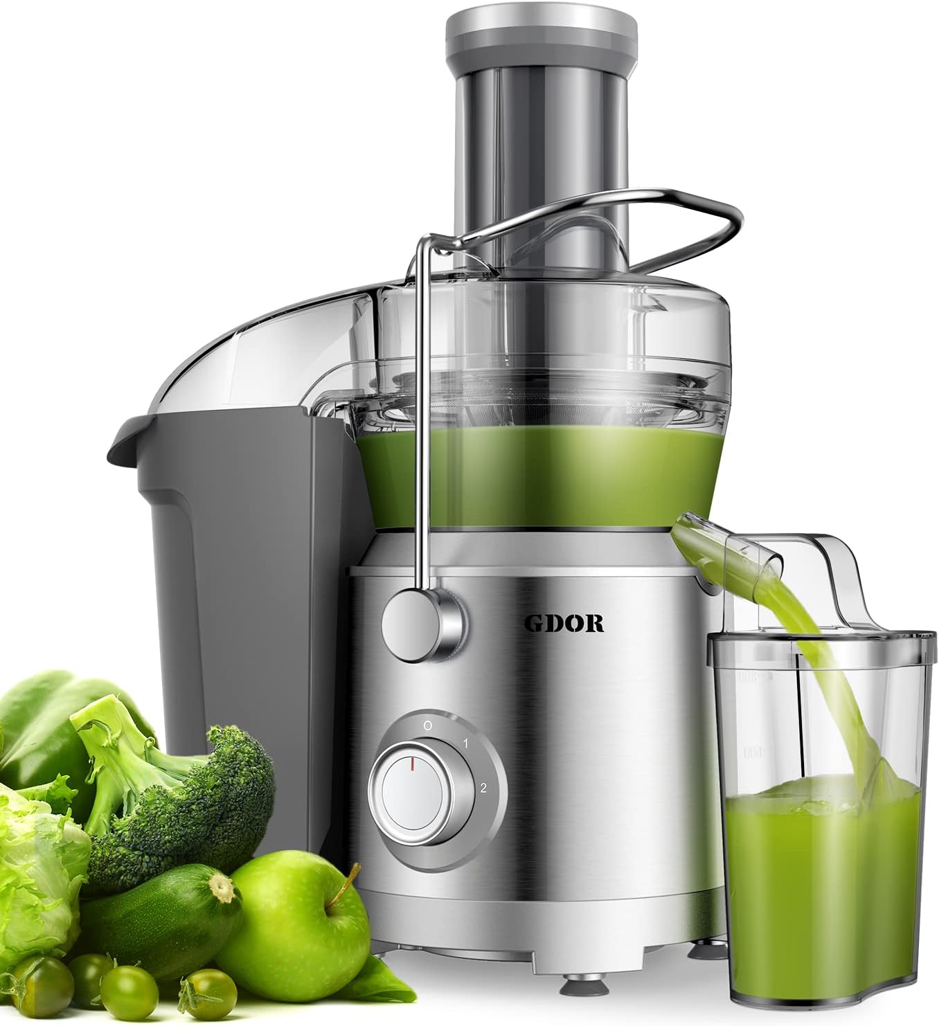 Amazon.com: 1200W GDOR Juicer with Titanium Enhanced Cut Disc, Larger 3 ...