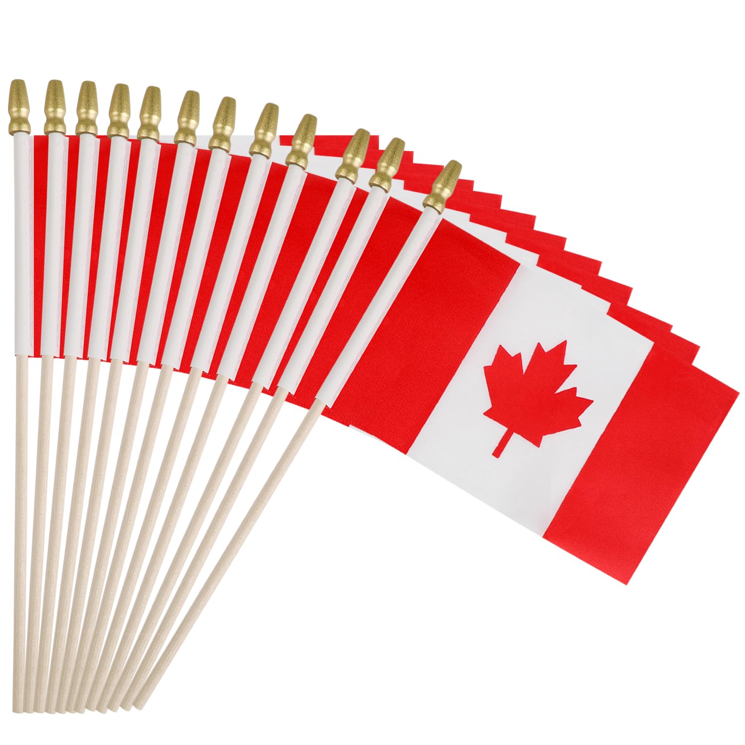 CCINEE Small Canada Flag,12 Pcs Handheld Canada Small Flag Suitable for ...