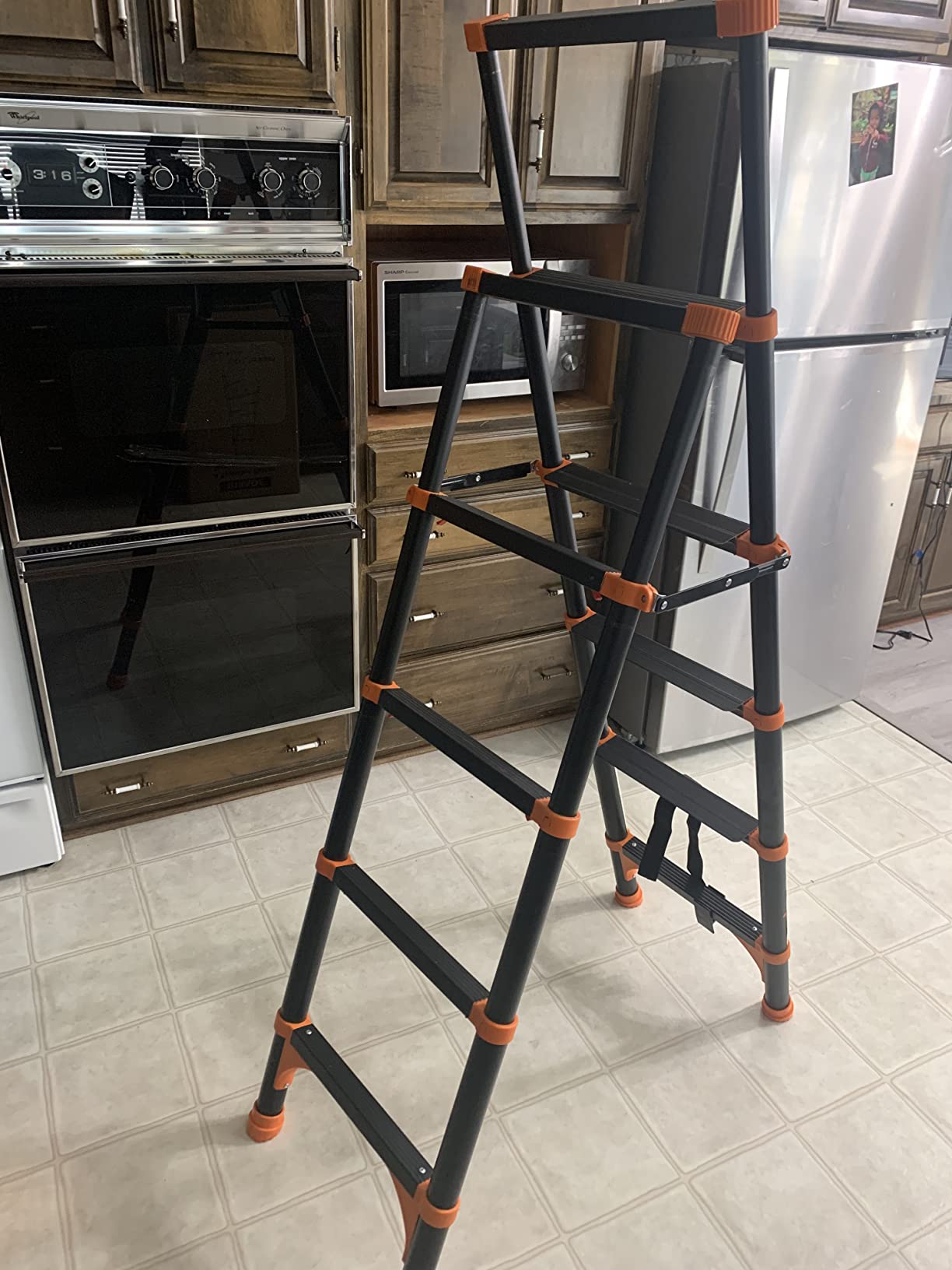 $23/mo - Finance Telescoping Ladder, A-Frame Aluminum Telescopic Ladder ...