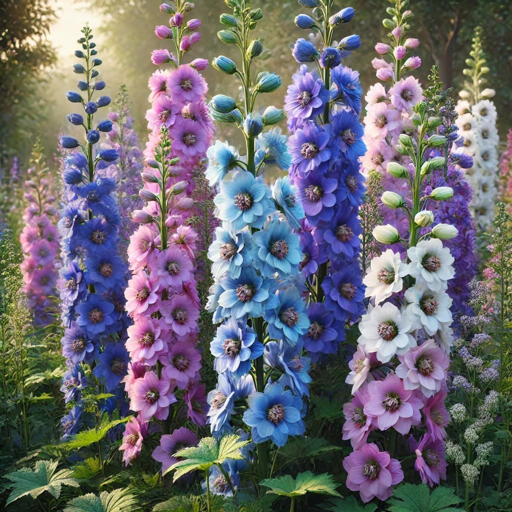 Amazon.com : Delphinium Giant Mix Seeds – Delphinium Elatum | Perennial ...