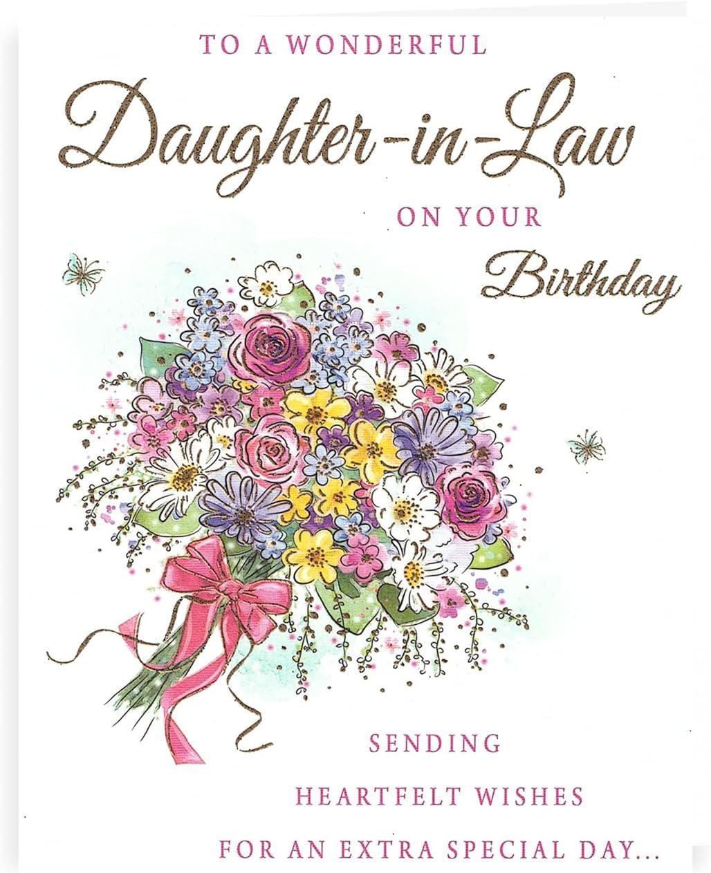 Daughter in Law Cup of Roses Sentiments Happy Birthday Card Lovely ...