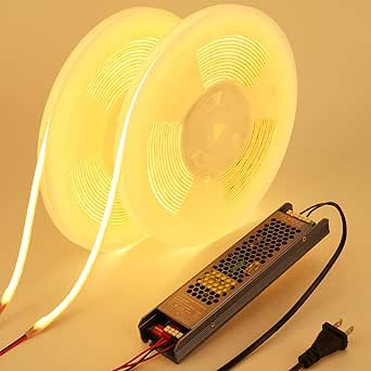 Amazon.com: BENLUN 24V Diffused COB LED Strip Light 65.6ft (2 Rolls of ...