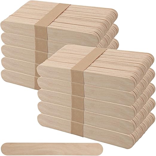 MUKCHAP 1000 PCS 150 x 18 x 1.6mm Wooden Lolly Sticks, Jumbo Wooden ...