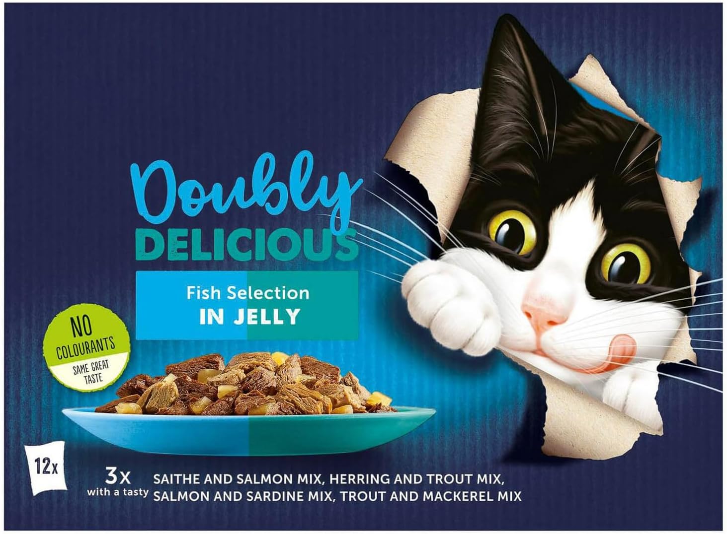 Fizporium Doubly Delicious Fish Cat Food - Variety Flavors: Salmon ...