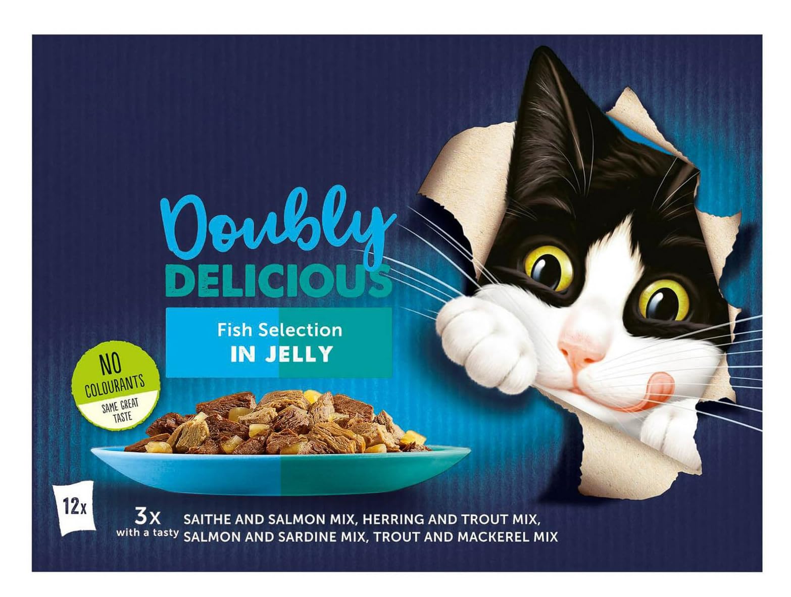 Fizporium Doubly Delicious Fish Cat Food - Variety of Flavors Cat Food ...