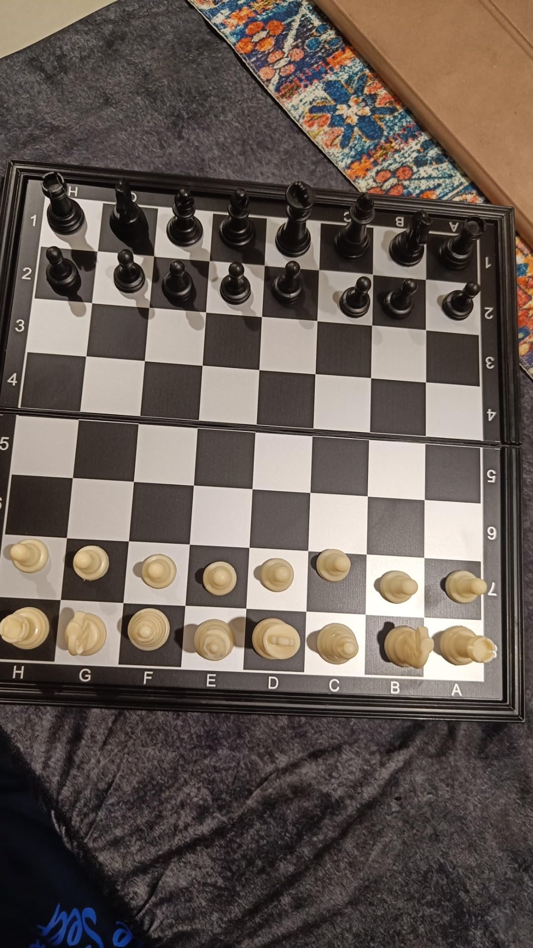 Buy NSXEEN Chess Board 10x10" Magnetic Chessboard Game Set with Folding ...