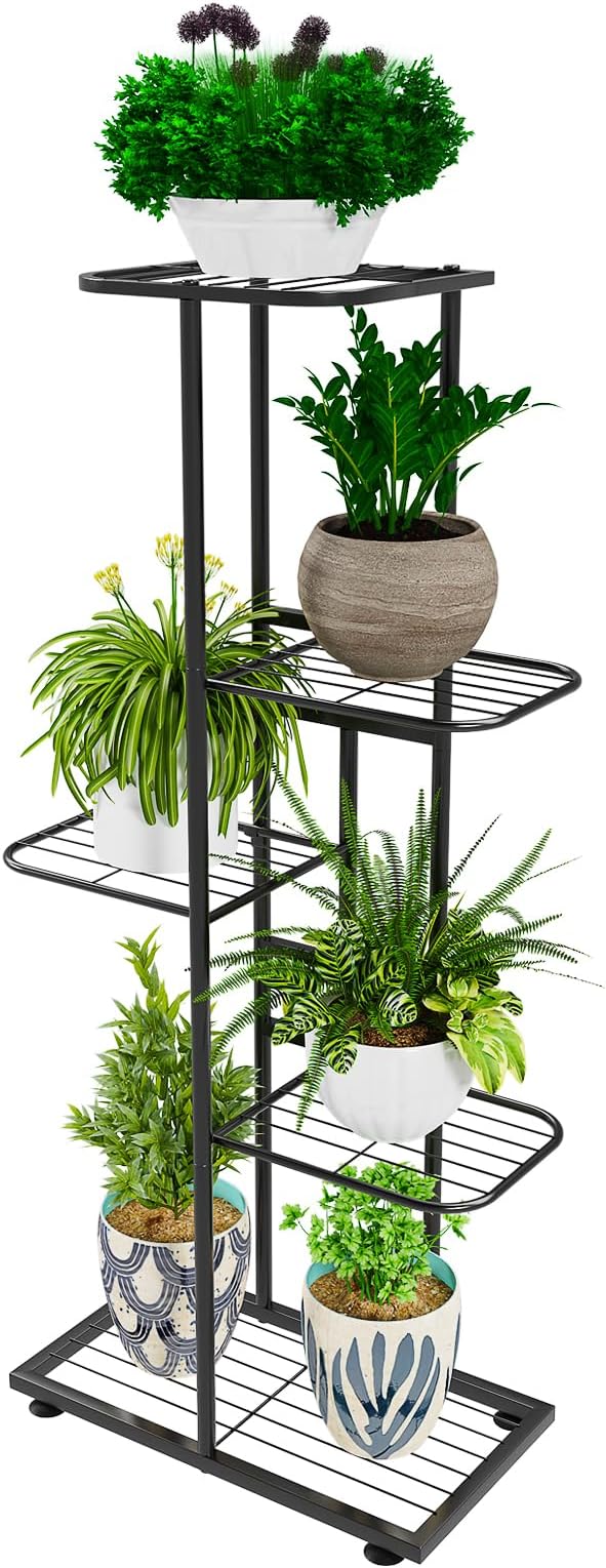 Amazon.com: CiCixixi Plant Stand Metal 3 Tier 4 Potted Multiple Flower ...