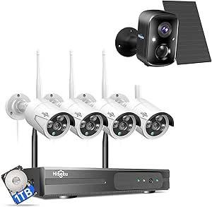 Amazon.com : 16CH 4pcs Wireless Pro Security Camera System+1pc Solar ...