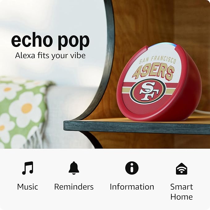 Amazon.com: Amazon Echo Pop (newest model) | Officially Licensed NFL ...