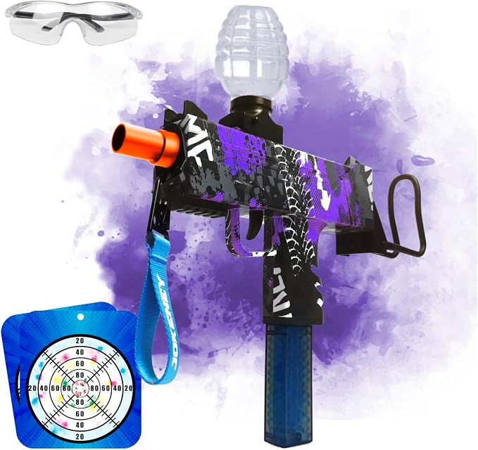 Amazon.com: TOPMINO Automatic Blaster Splatter Toy Fire 30 Rounds at ...