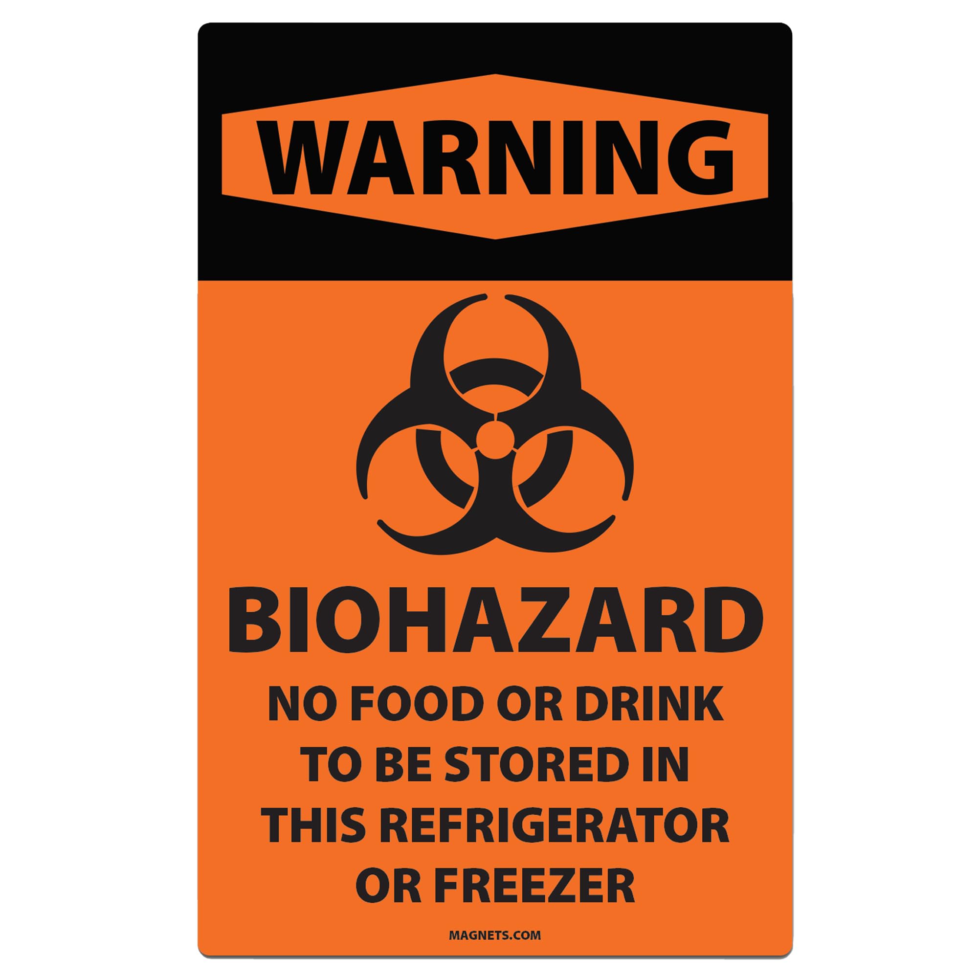 Amazon.com: 2 Pack- Biohazard Magnetic Sign, OSHA, No Food or Drink ...