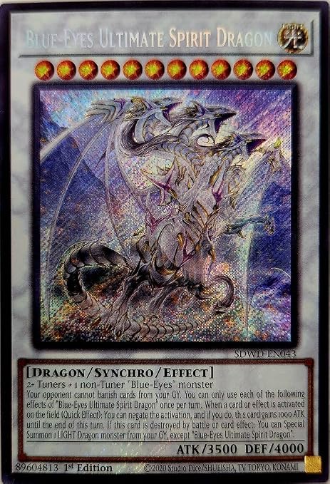 Amazon.com: Blue-Eyes Ultimate Spirit Dragon (Secret Rare) - SDWD-EN043 ...