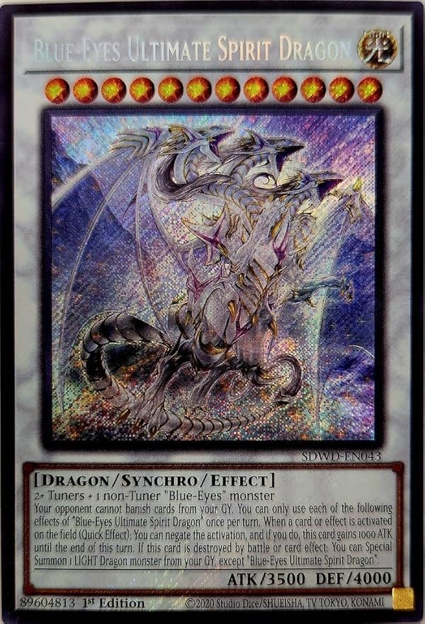 Amazon.com: Blue-Eyes Ultimate Spirit Dragon (Secret Rare) - SDWD-EN043 ...