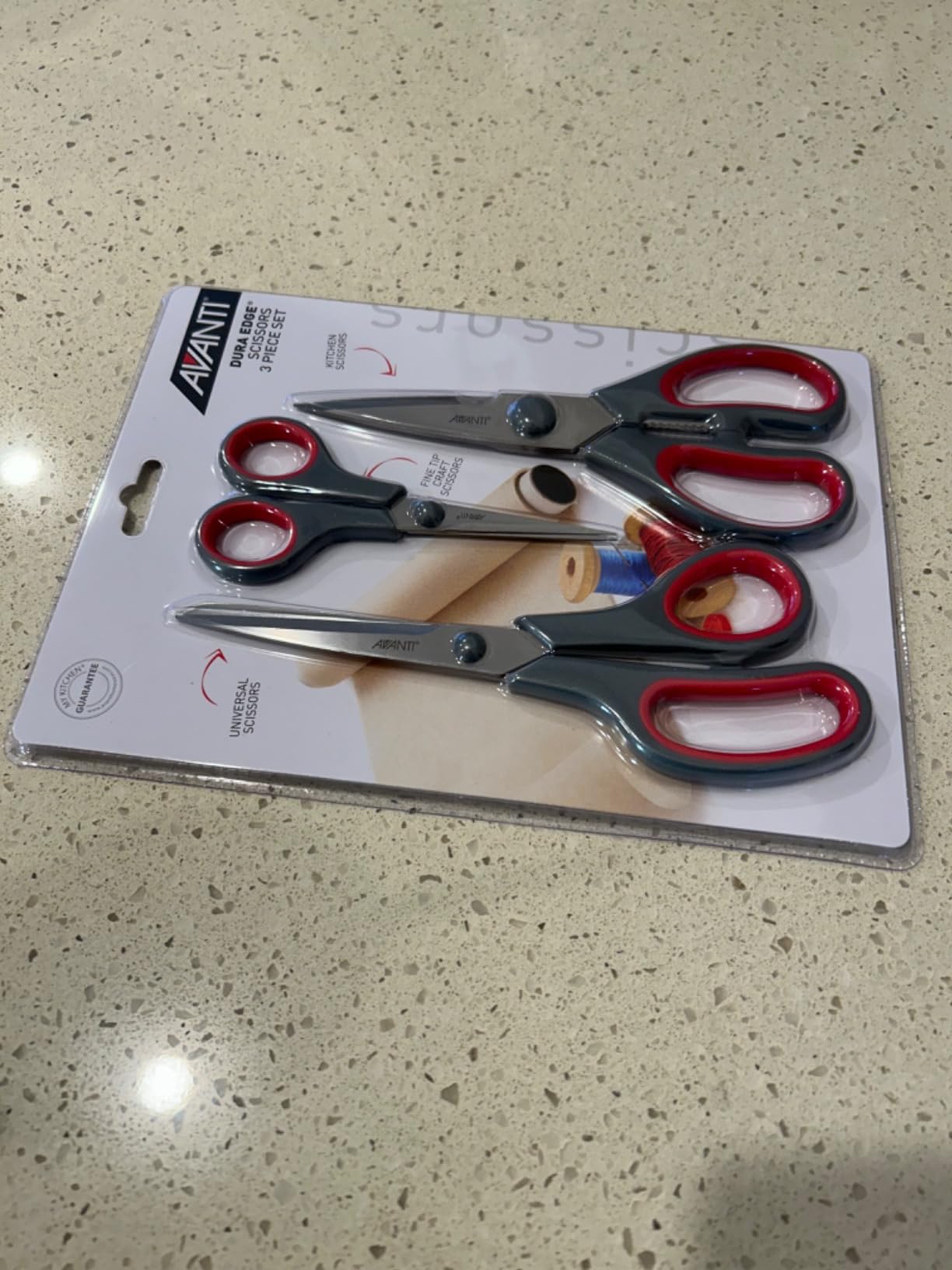 Avanti Dura Edge Scissors 3-Pieces Set,Blue/Red : Amazon.com.au: Home