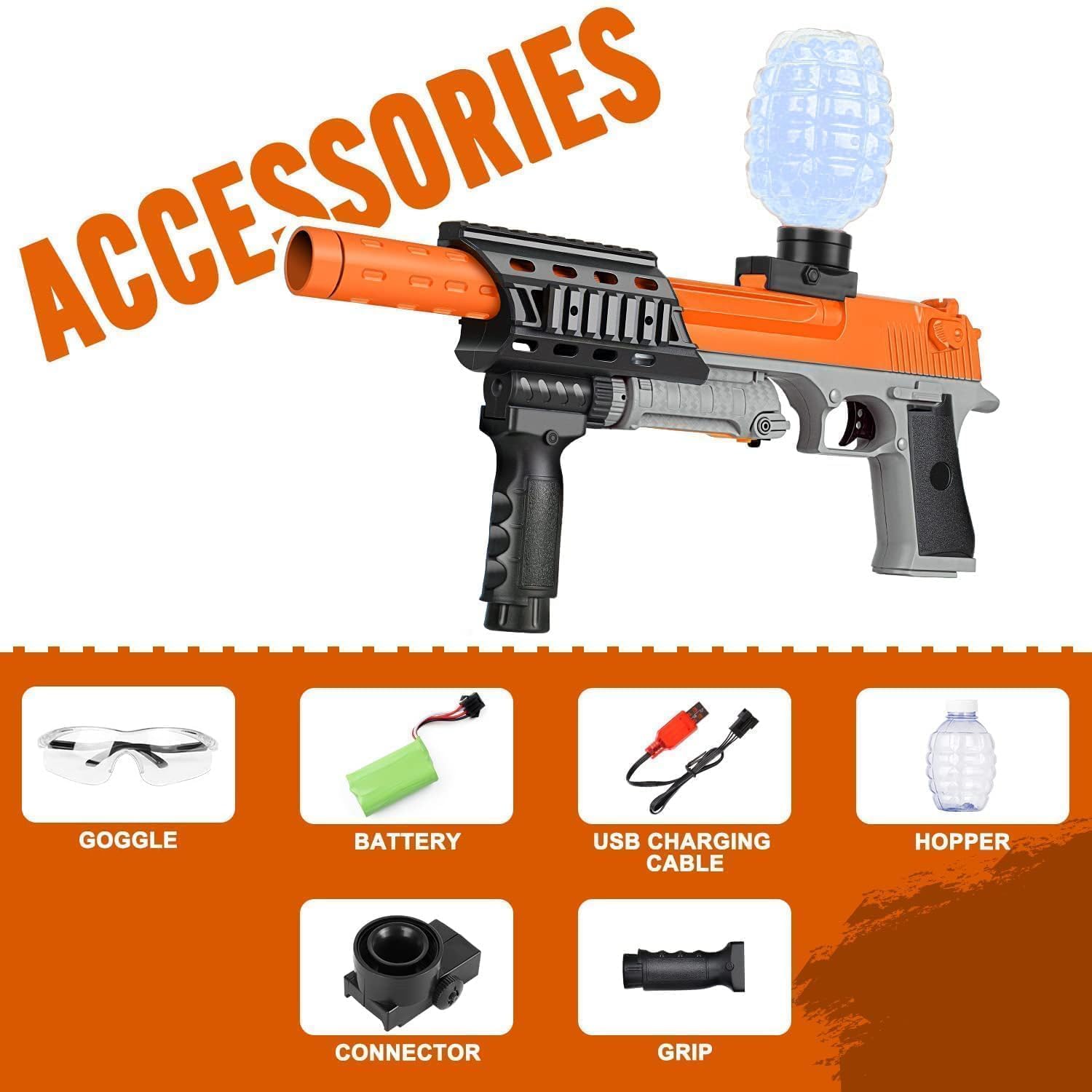 Gel Ball Blaster,Automatic Gel Ball Blaster Gun Safe Backyard and ...
