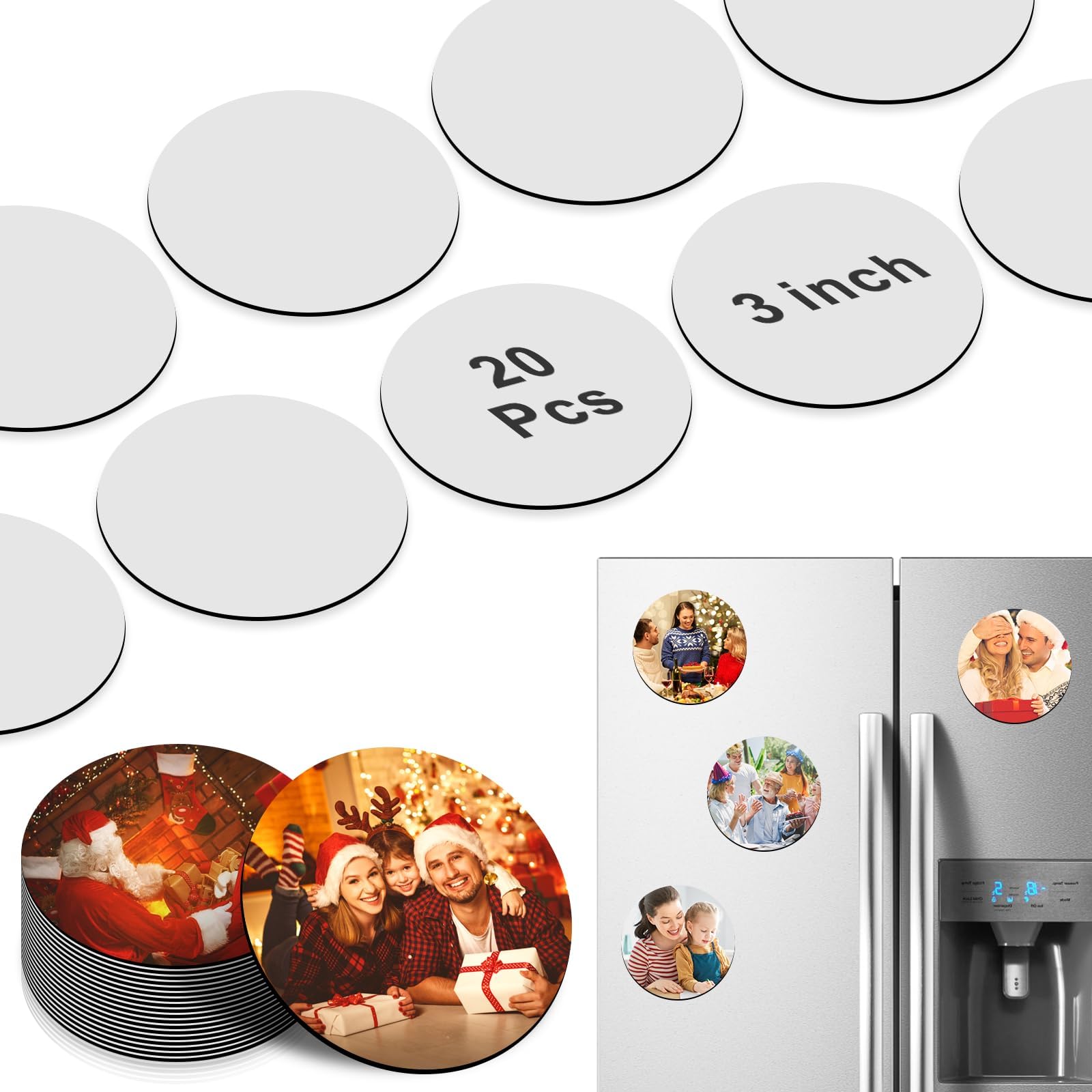 Amazon.com: Sublimation Magnet Blanks 3x3 inch, Sublimation Blank ...