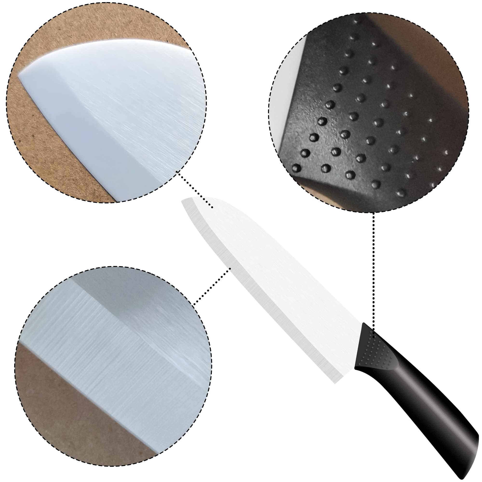 Snapklik.com : Rynal Ceramic Knife Santoku Knife Meats Fruits ...