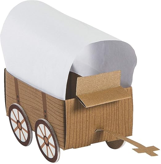 Amazon.com: Fun Express 3D Western Covered Wagon Craft Kit Makes 12 ...