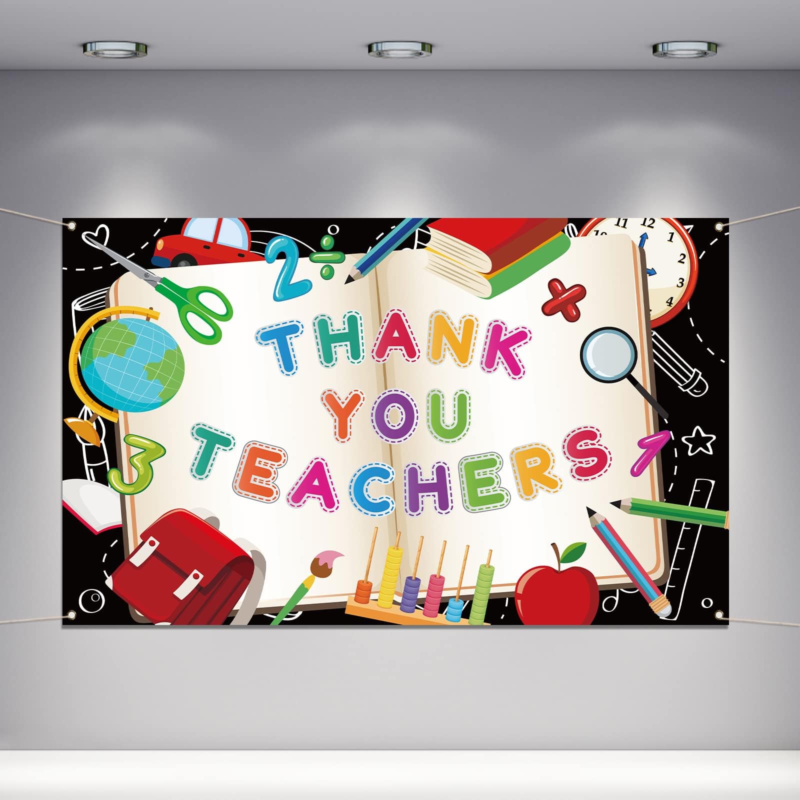 Amazon.com : Alltten 6x4ft Thank You Teachers Backdrop Happy Teachers ...