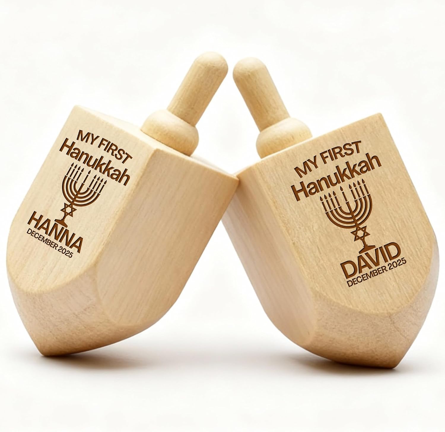 Amazon.com: Personalized Wooden Dreidel for Kids Boys & Girls –Custom ...