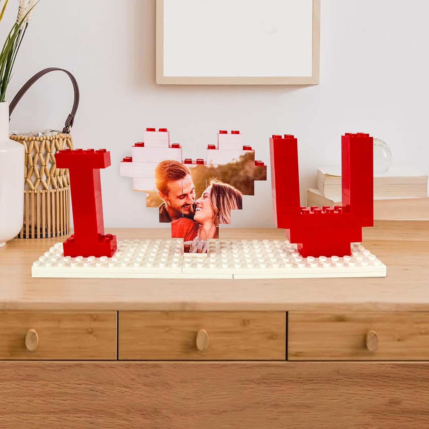 Amazon.com: KAINSY Custom Building Blocks Puzzle, Personalized I Love ...