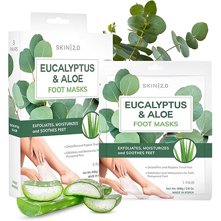 Amazon.com: Skin Aesthetics Lavender & Mint Foot Masks Moisturizing ...