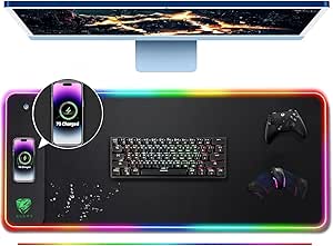 Amazon.com: Wireless Charging RGB Gaming Mouse Pad 15W -800x300x4MM ...